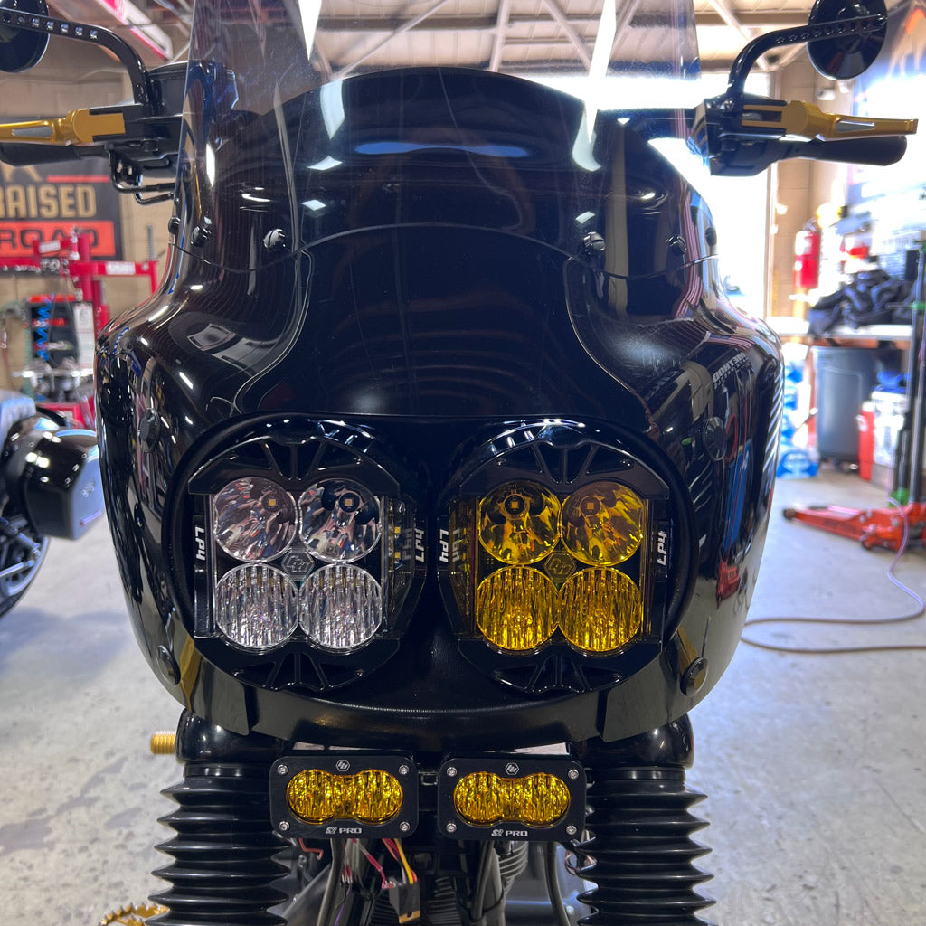 A10 Moto 08-17 Dyna Fat Bob Baja Designs Dual LP4 Lighting Bracket ...