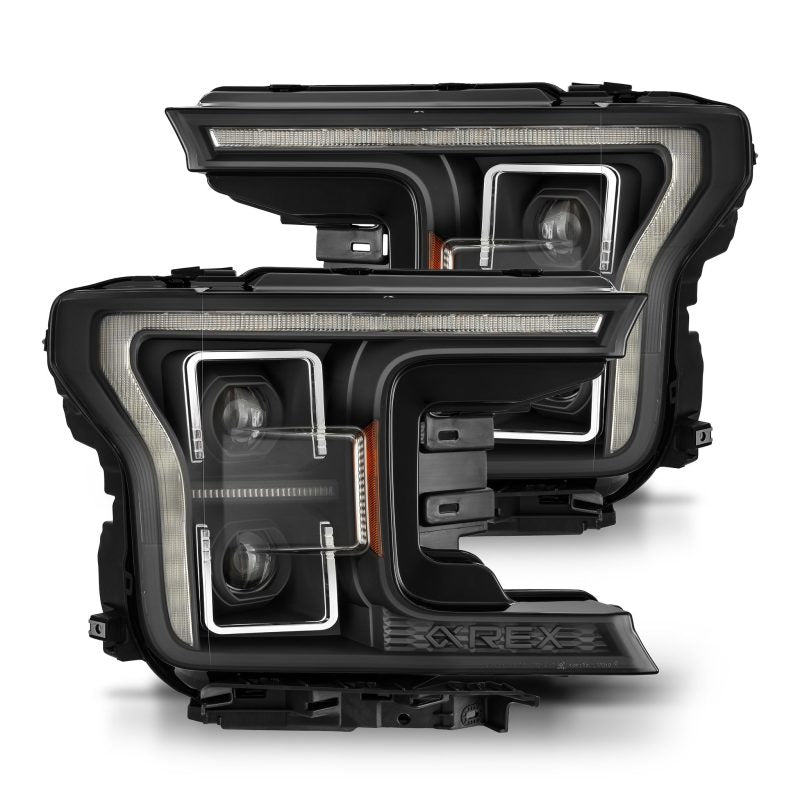 AlphaRex 18-21 Ford F150 PRO-Series Projector Headlights - Black w/DRL ...