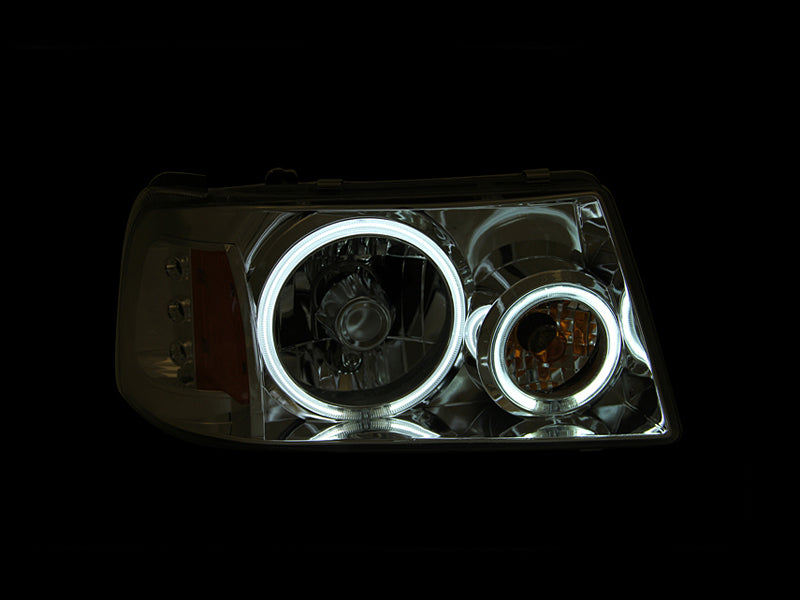 ANZO 2001-2011 Ford Ranger Projector Headlights w/ Halo Chrome (CCFL ...